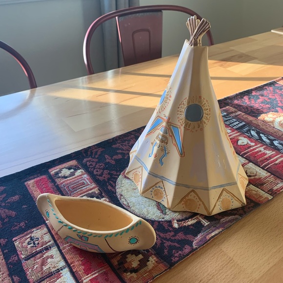 TK | Accents | Decorative Teepee And Boat Southwest Pottery | Poshmark